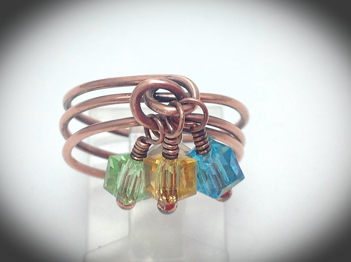Wire Wrapped Ring. Wirewrapped Jewelry. Mother's Copper | Etsy