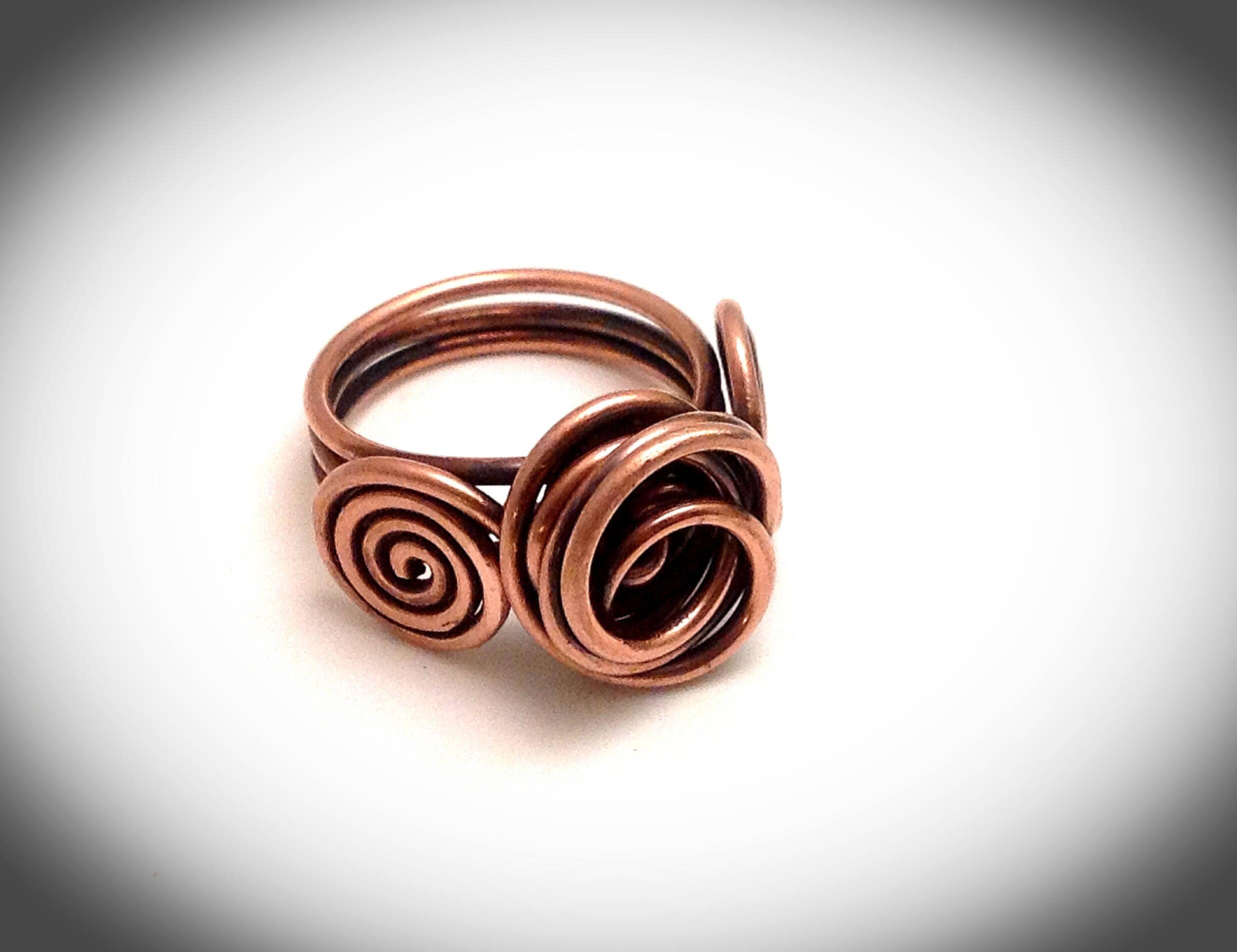Wire Wrapped Jewelry Copper Wirewrapped Ring Wire Jewelry | Etsy