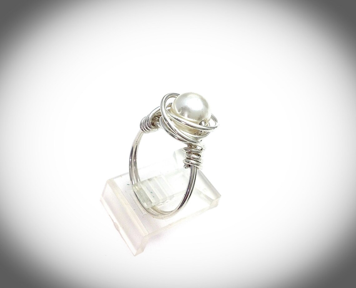 Wirewrapped Jewelry. Sterling Silver Wire Wrapped Ring With - Etsy