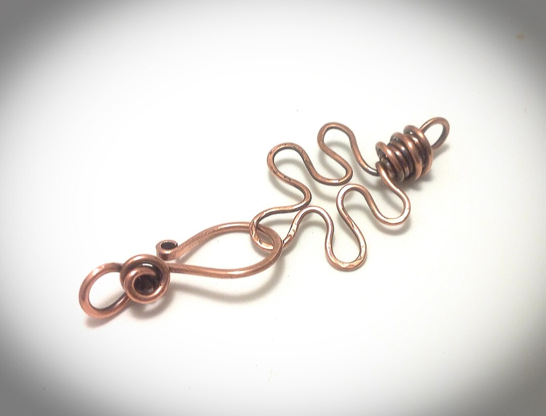 Hand Forged Copper Leaf Clasp Set: 16 Gauge Jewelry Closure - Etsy