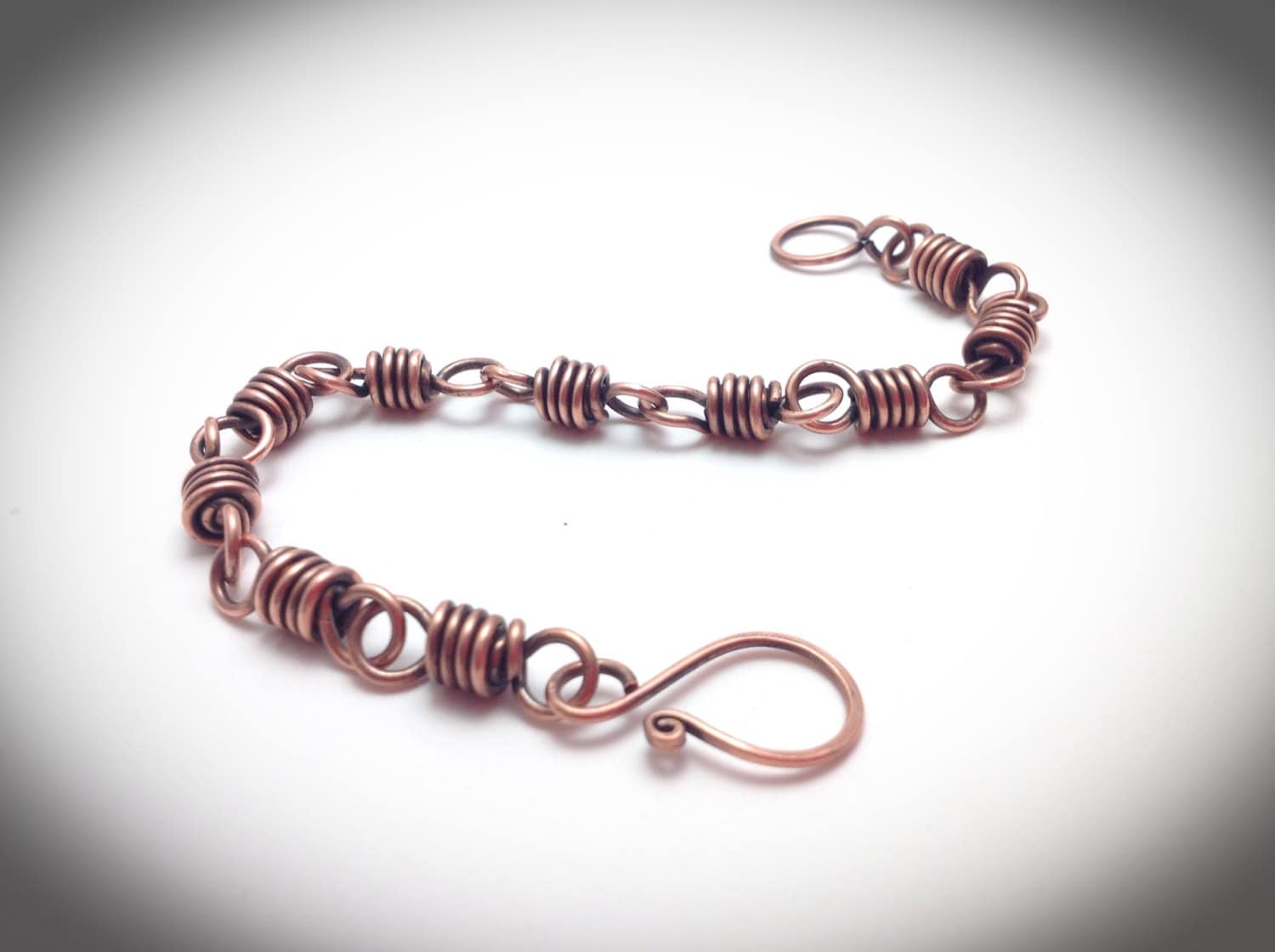 Copper Bracelet. Wire Jewelry. Copper Wire Wrapped Bracelet. Unisex ...