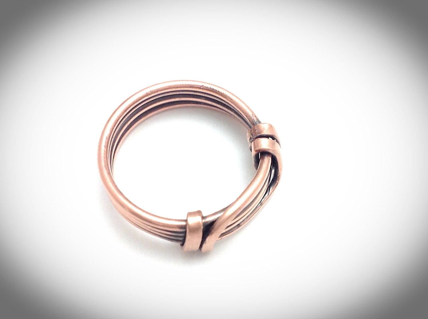 Adjustable Antiqued Copper Wire Wrapped Ring Band, Wire Wrapped Jewelry ...