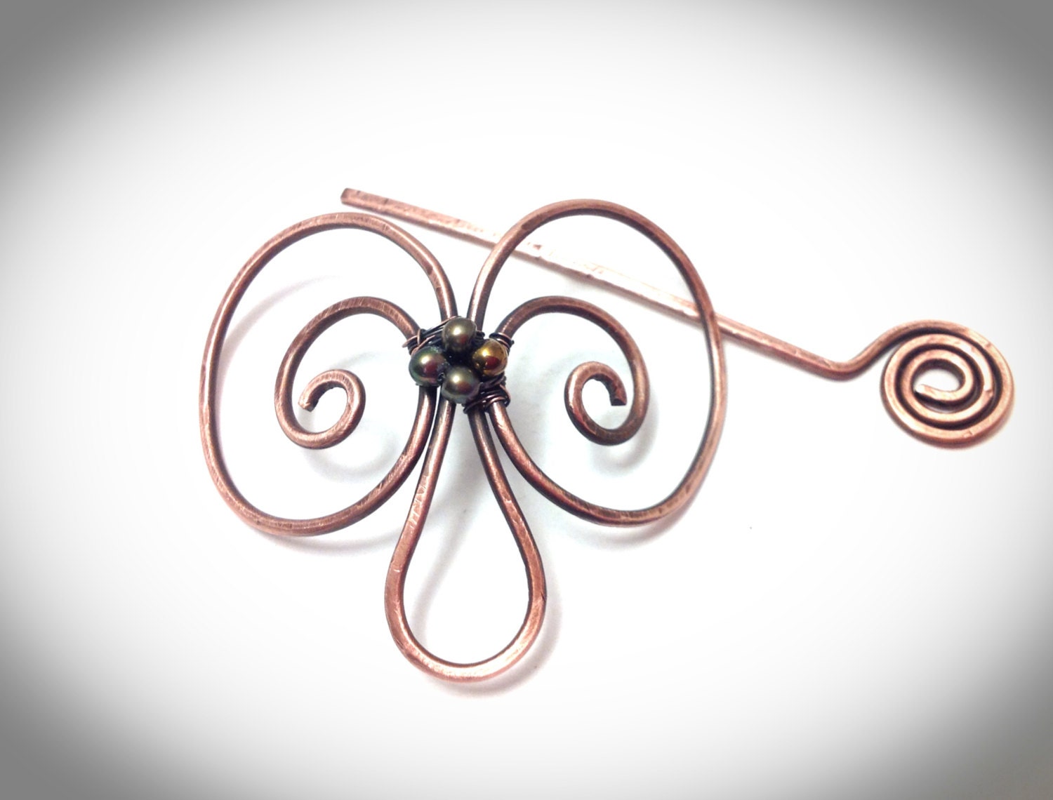 Wire wrapped Copper hair pin Wire wrapping Hair | Etsy