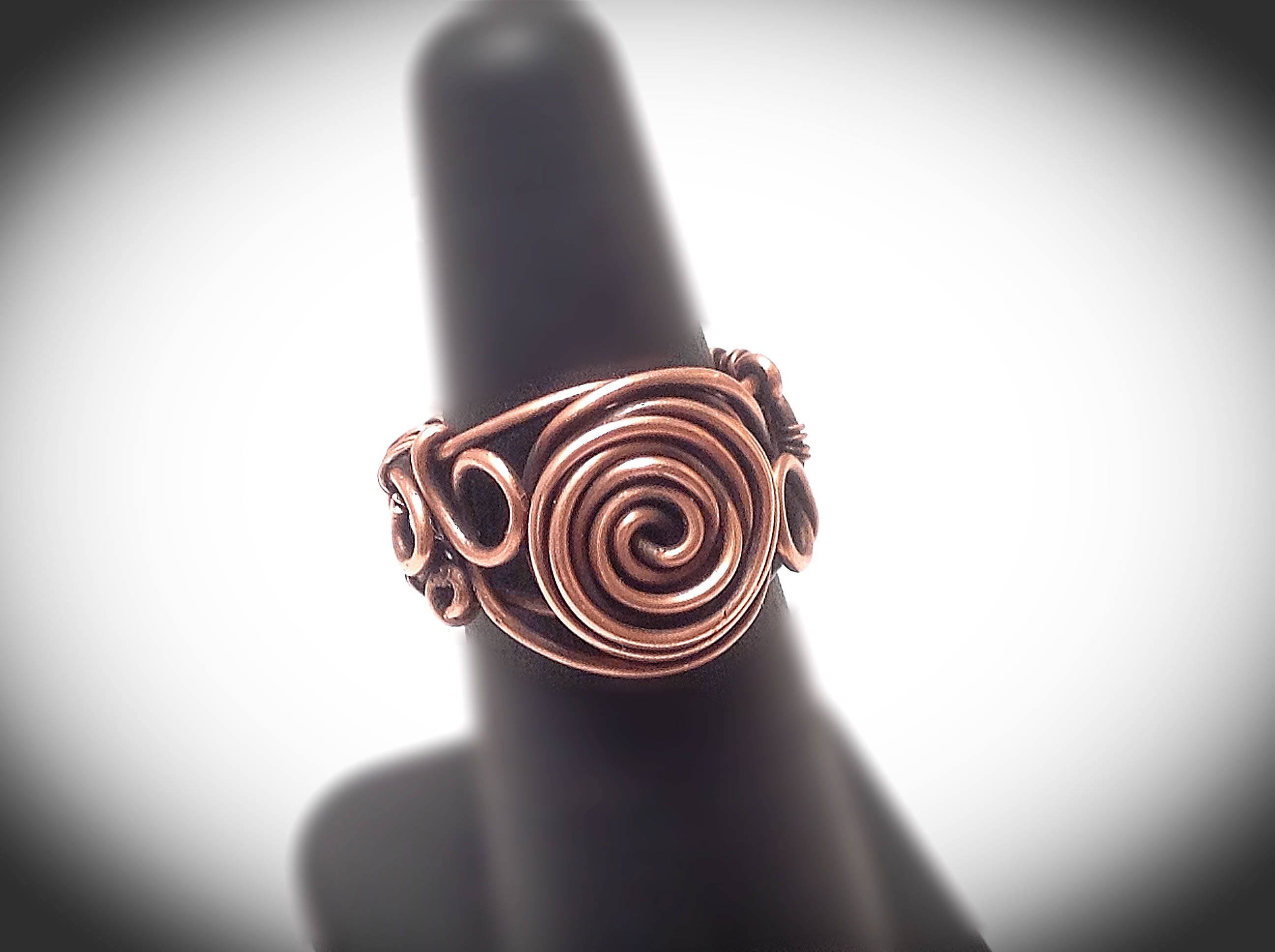 Wire Wrapped Jewelry. Copper Wirewrapped Ring. Circle Band. Wire ...