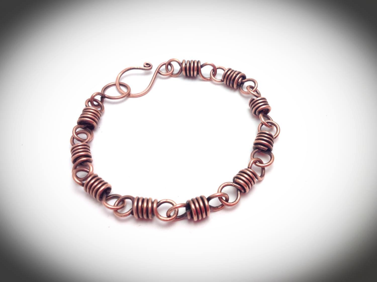 Copper Bracelet. Wire Jewelry. Copper Wire Wrapped Bracelet. Unisex ...