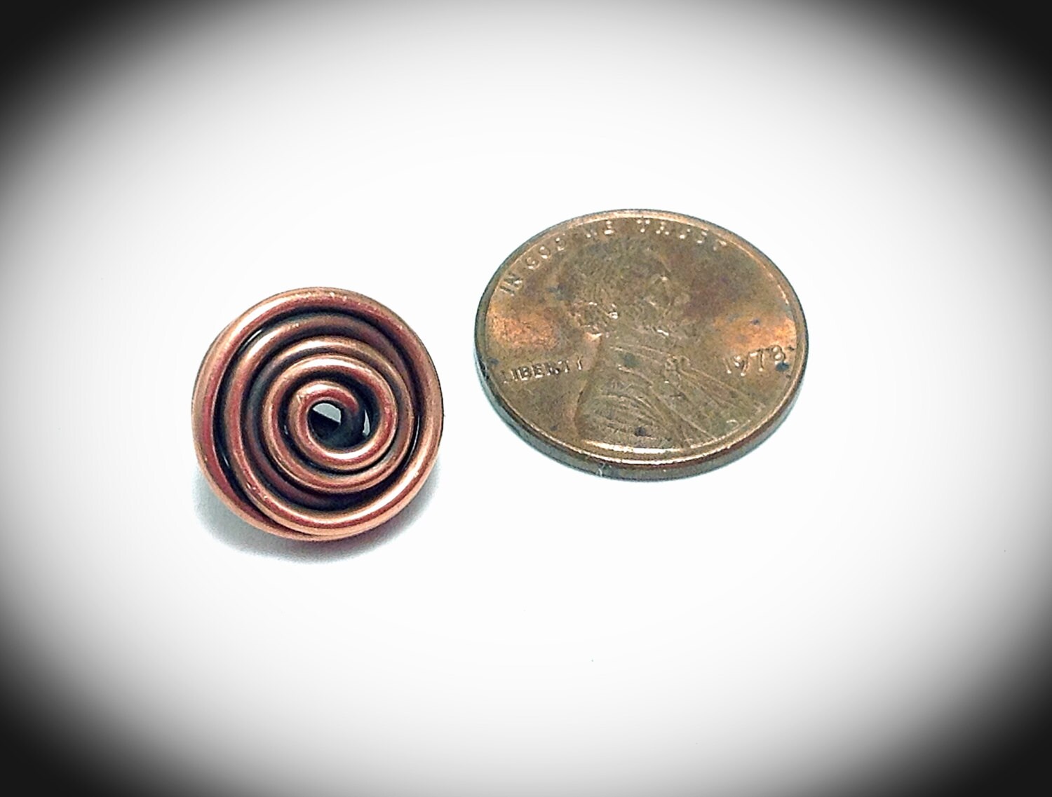Copper Buttons. Wirewrapped Finds. Antiqued Copper Swirl Buttons set of ...