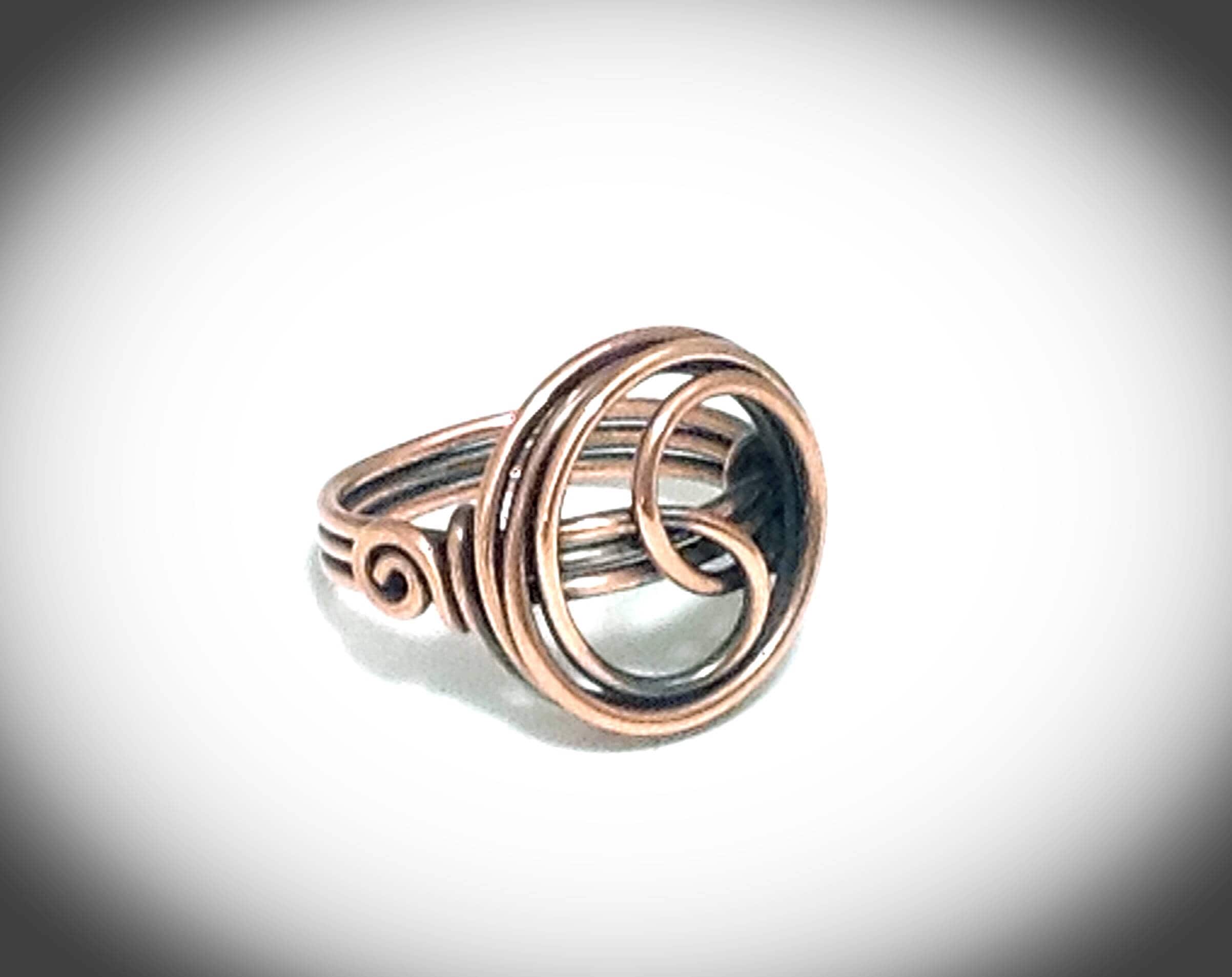 Wire Wrapped Ring. Copper Wire Ring. Wire Jewelry. Copper Wire - Etsy