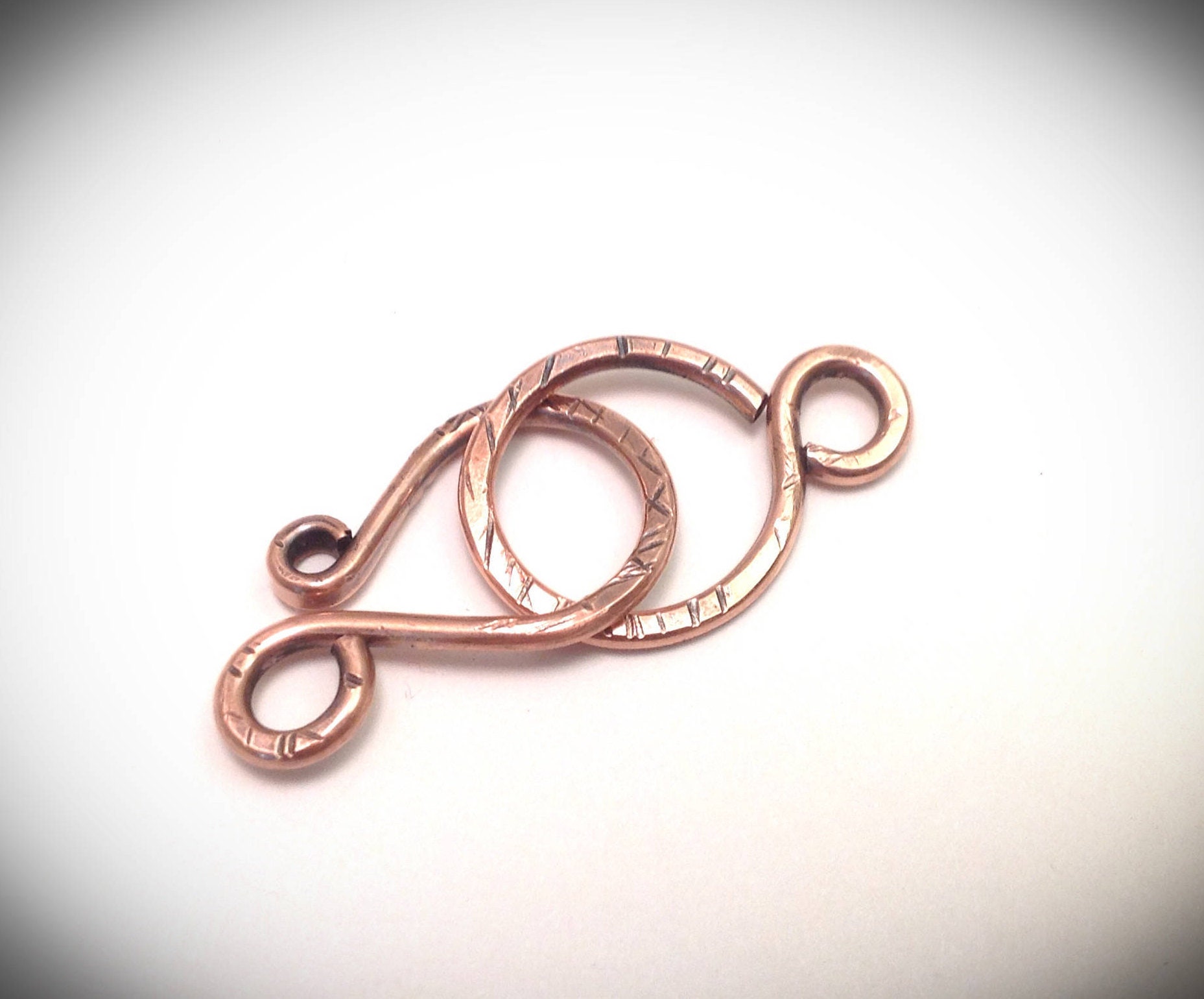Jewelry Findings. Copper Hook and Eye Clasp. Copper Clasp. Wirewrapped ...