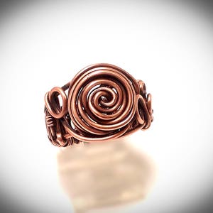 Wire Wrapped Jewelry. Copper Wirewrapped Ring. Circle Band. Wire ...