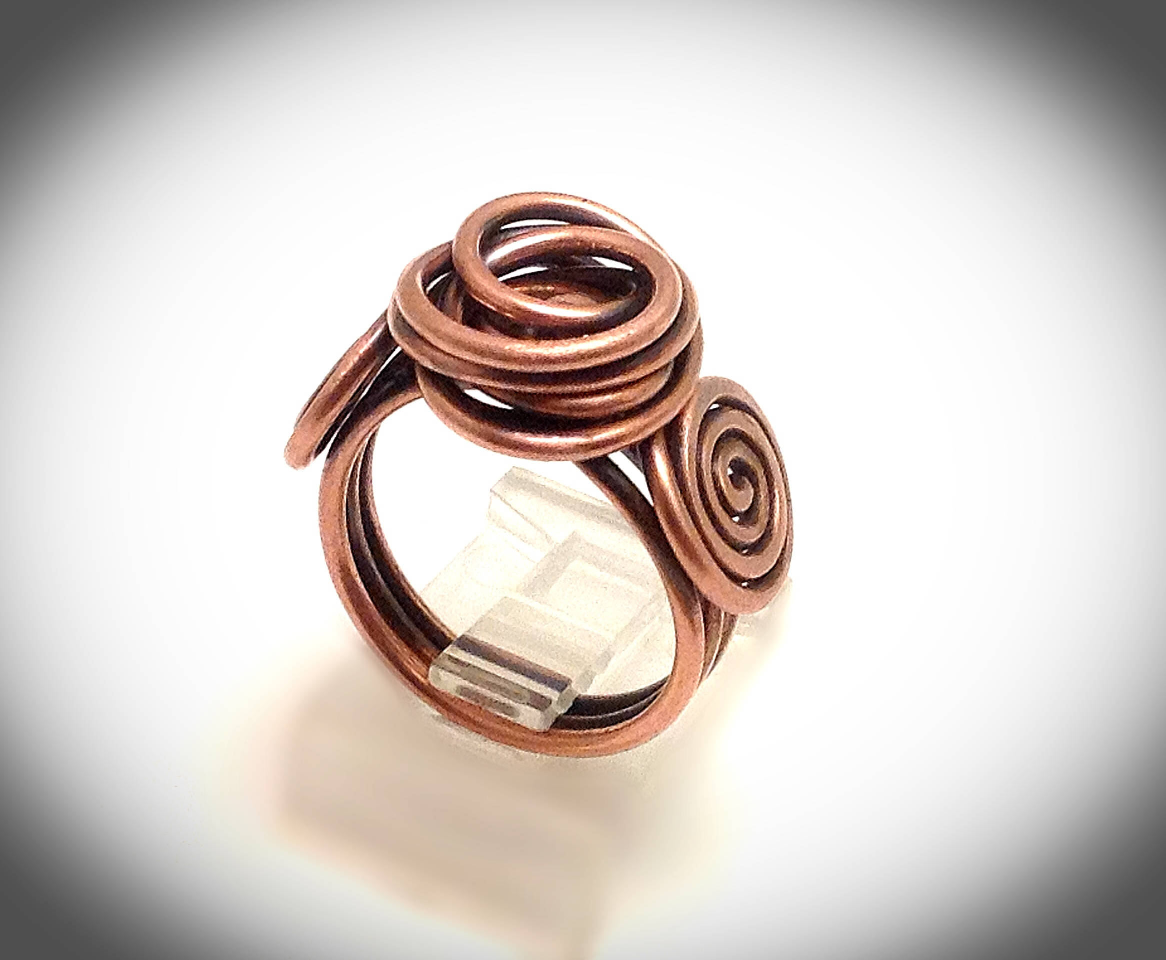 Wire Wrapped Jewelry, Copper Wirewrapped Ring, Wire Jewelry, Double ...