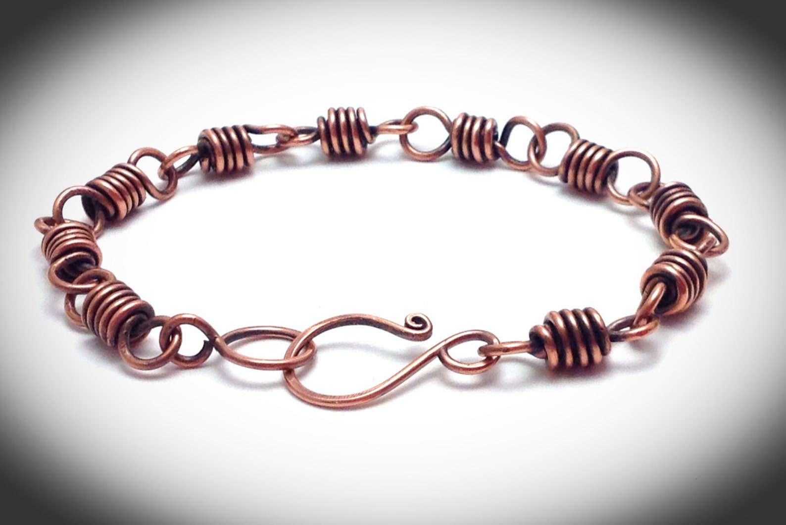Copper Bracelet. Wire Jewelry. Copper Wire Wrapped Bracelet. Unisex ...