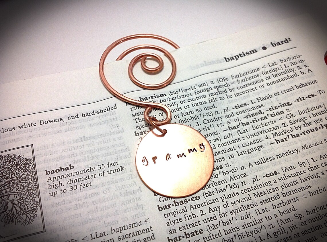 Wire Bookmark. Gift Idea. Antiqued Copper Wirewrapped Bookmark - Etsy