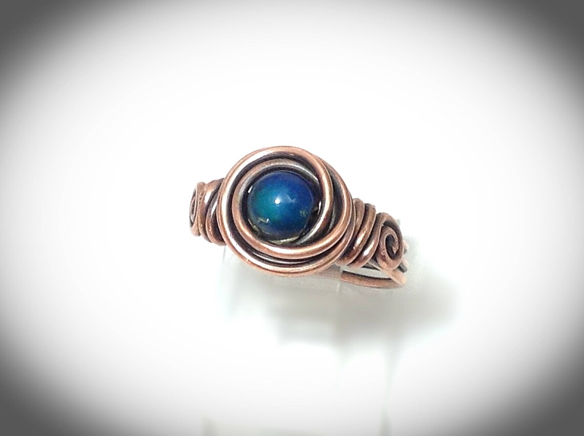 Wire Ring Mood Ring Wire Wrapped Jewelry Copper Wire Mood | Etsy