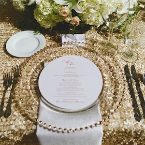 SAMPLE Round Menu - 8 Inch Round Wedding Menu - Etsy