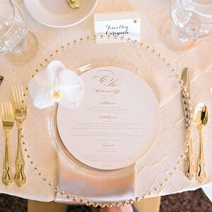 Set of 50 Round Menus - 8 Inch Round Wedding Menu Card for Charger - Etsy