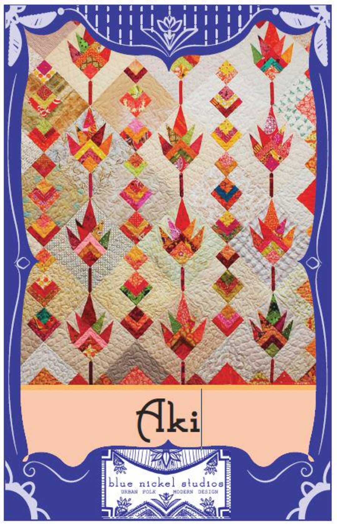 Aki - an Urban Folk Quilt Pattern From Blue Nickel Studios - Etsy
