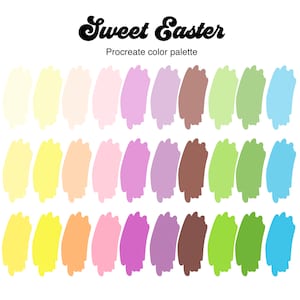 Sweet Easter Color Palette, Procreate Color Palette, HEX Codes - Etsy