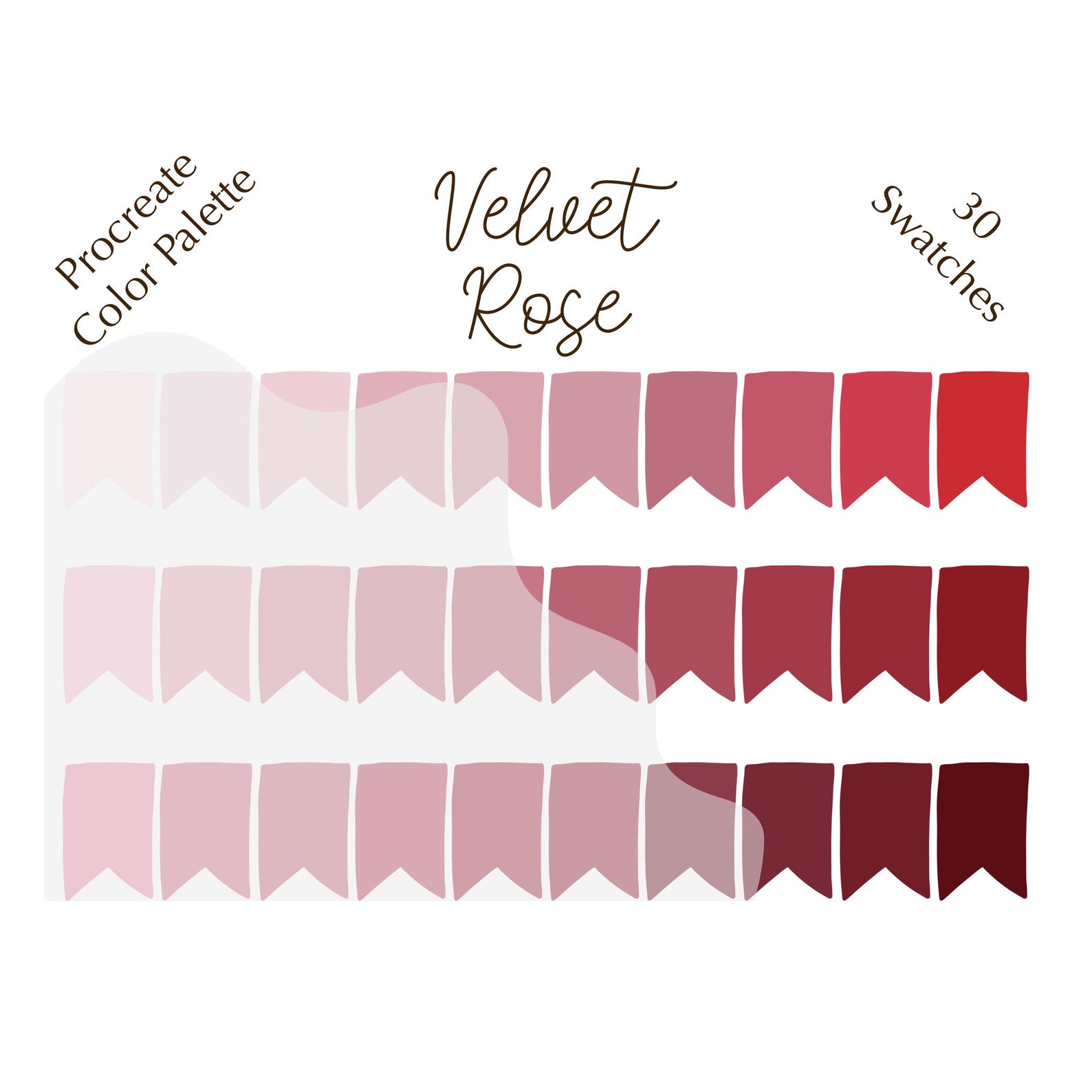 Velvet Rose Color Palette, Procreate Color Palette, HEX Codes - Etsy