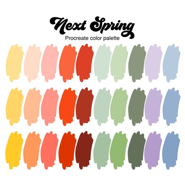 Spring Color Palette - Etsy