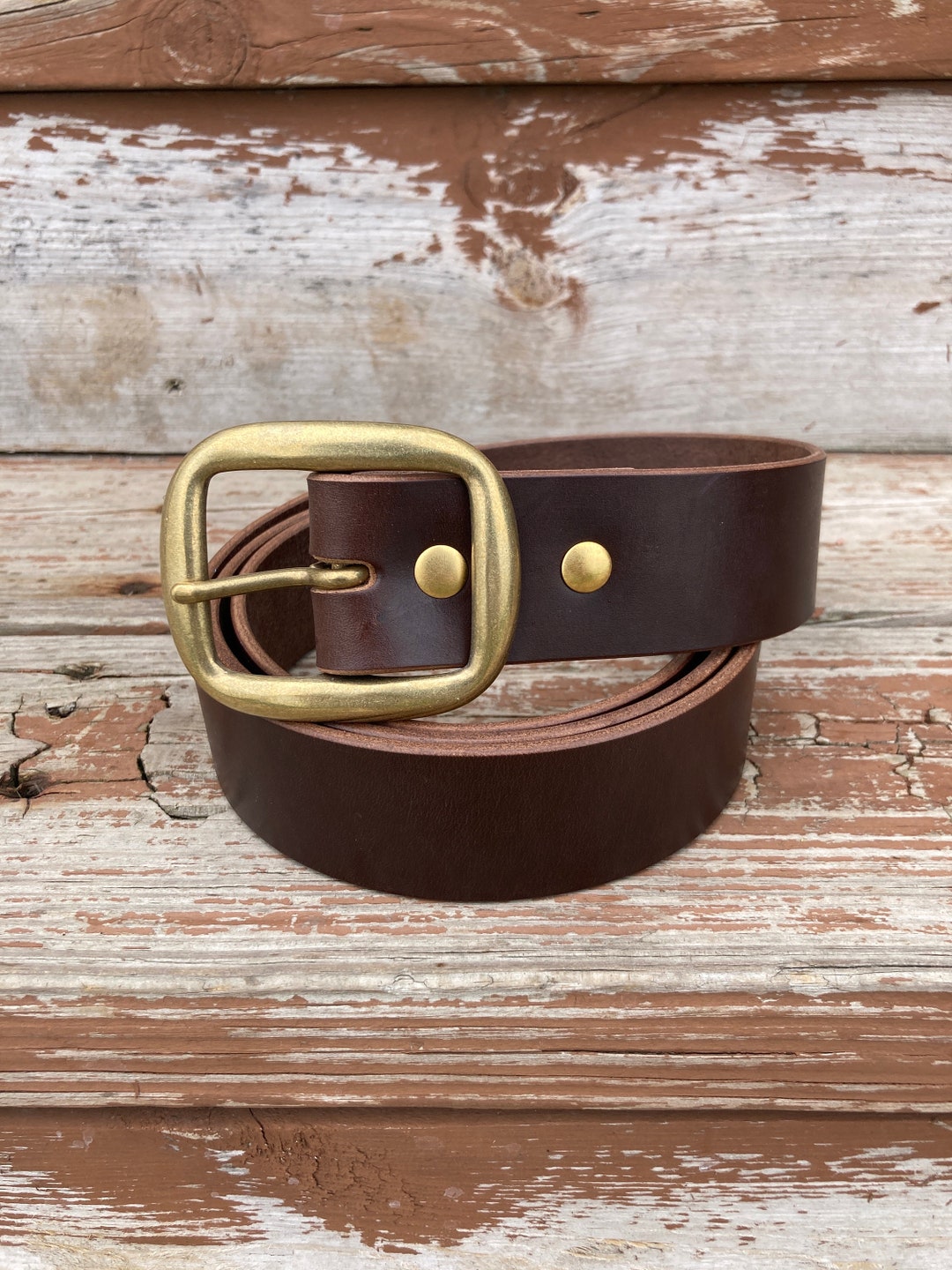 Horween Leather Belt Brown Chromexcel 40mm Japanese Solid - Etsy