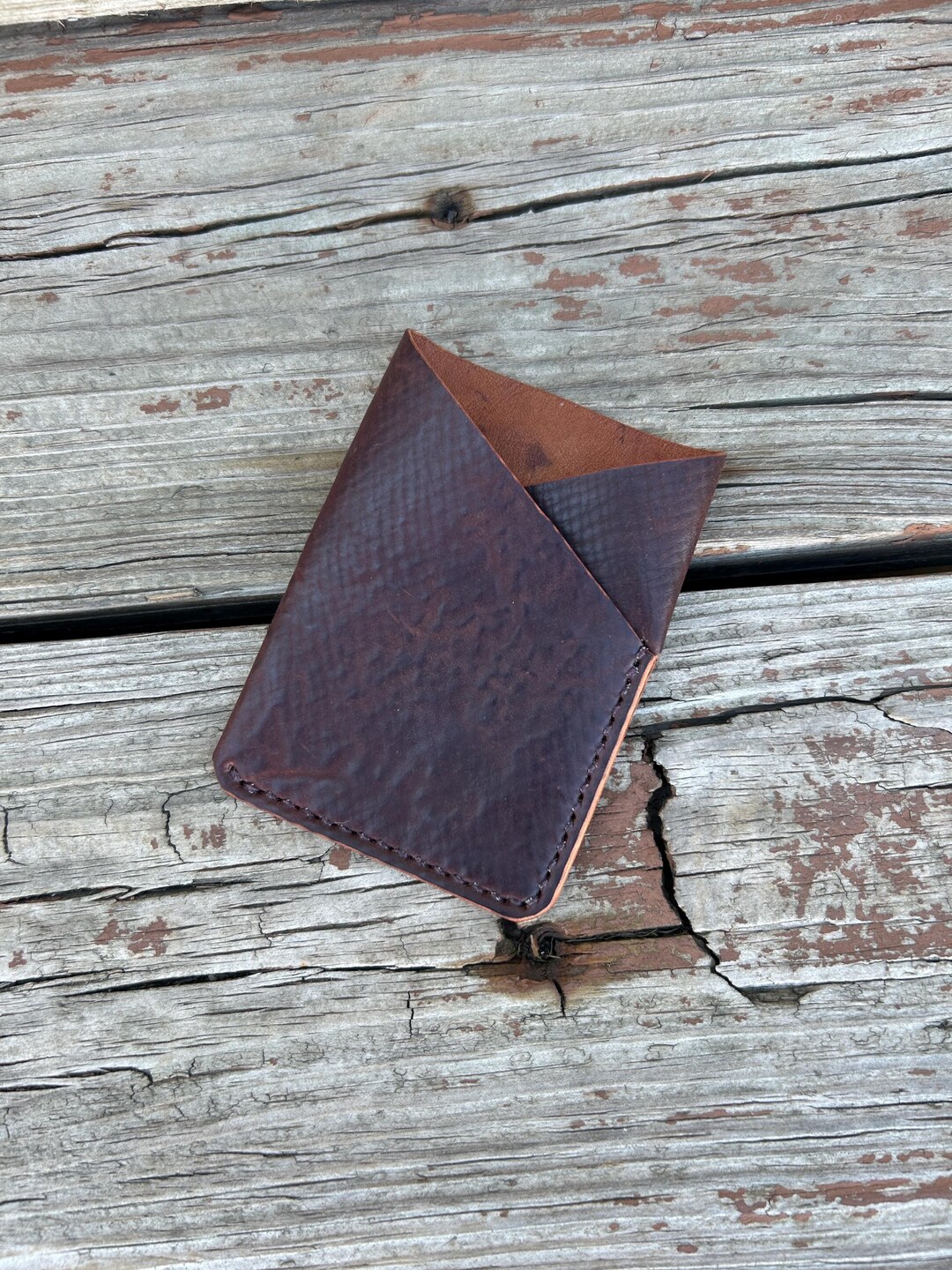 Twin Oaks Card Wallet Horween Shell Cordovan Leather Color 8 Tumbled ...