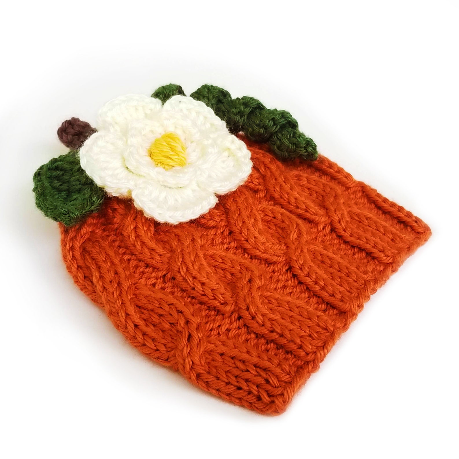 Newborn Pumpkin Hat Halloween Baby Girl Beanie Knit Pumpkin - Etsy