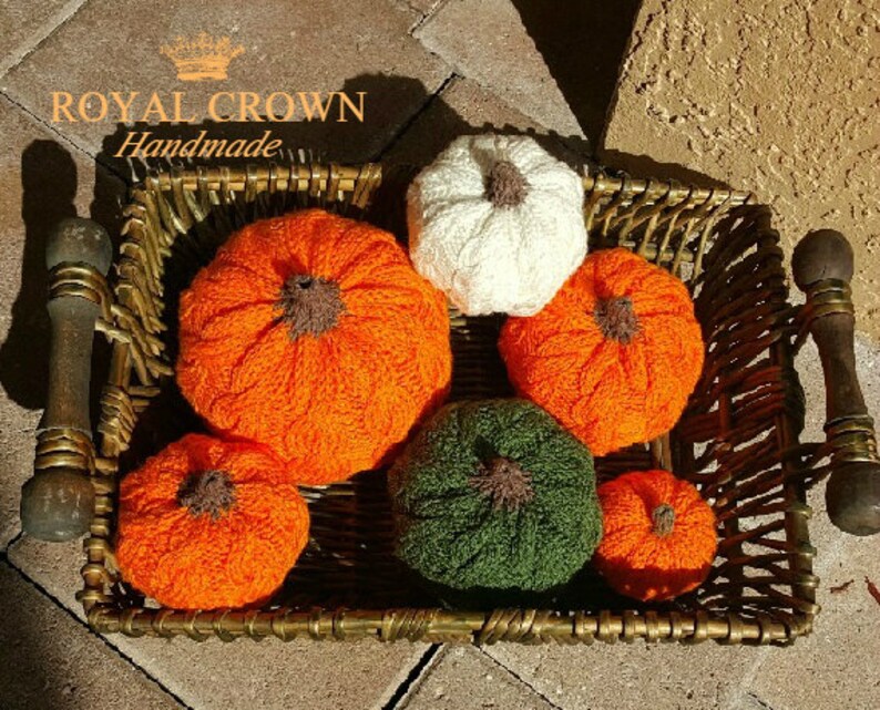 Knit Pumpkin Fall Decor Autumn Decor Halloween Decorations - Etsy