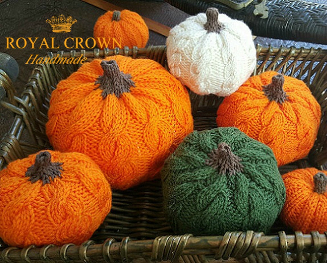 Knit Pumpkin Fall Decor Autumn Decor Halloween Decorations - Etsy