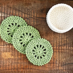 Crochet Pattern Succulent Pot Coaster Set Crochet Pattern Flower ...