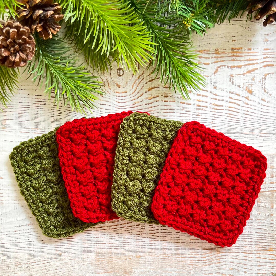 Crochet Christmas Coasters Pattern: Easy Holiday DIY (digital Download ...