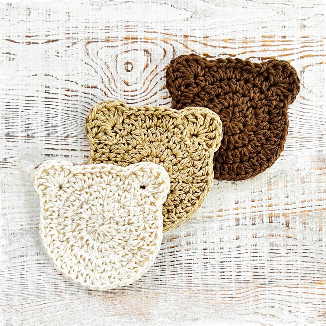 Crochet Pattern, Crochet Bear Coasters, Teddy Bear Coasters, Crochet ...