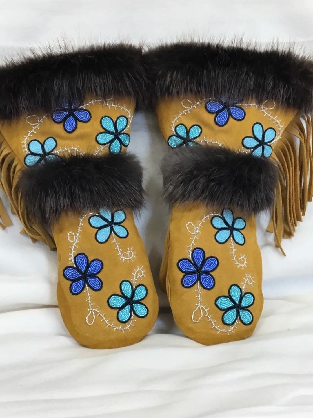 Men's Large Gauntlets With Beaver Trim - Etsy