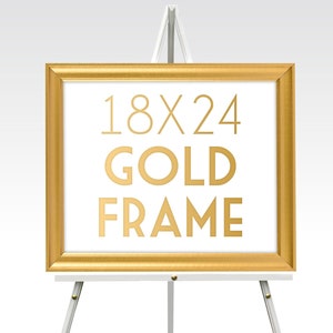 18 X 24 Gold Frame . Solid Maple Wood Wedding Sign Frame Rose | Etsy