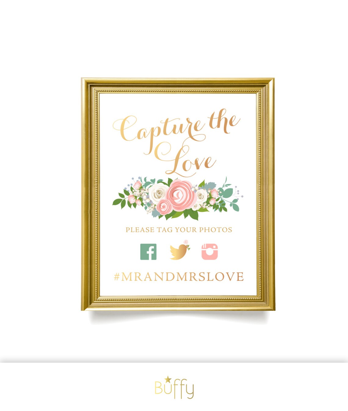 The JENNY . Hashtag Wedding Table Sign . Tag Your Photos . - Etsy