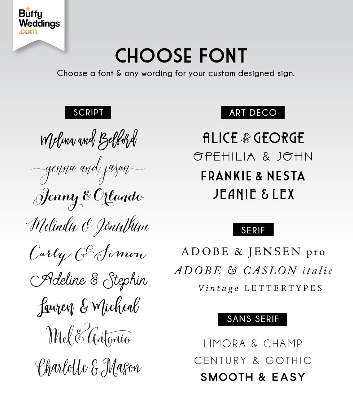 CUSTOM Fonts & Color We Can Match Your Fonts and Color or - Etsy