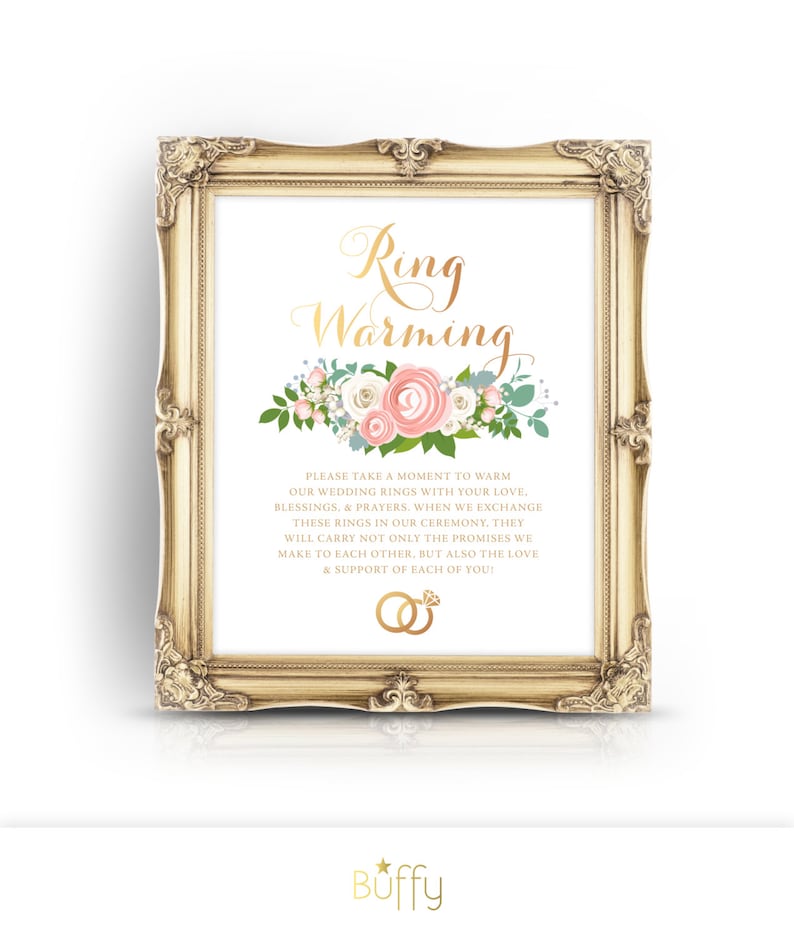 The JENNY . Ring Warming Ceremony Sign . Print or PDF . Gold - Etsy