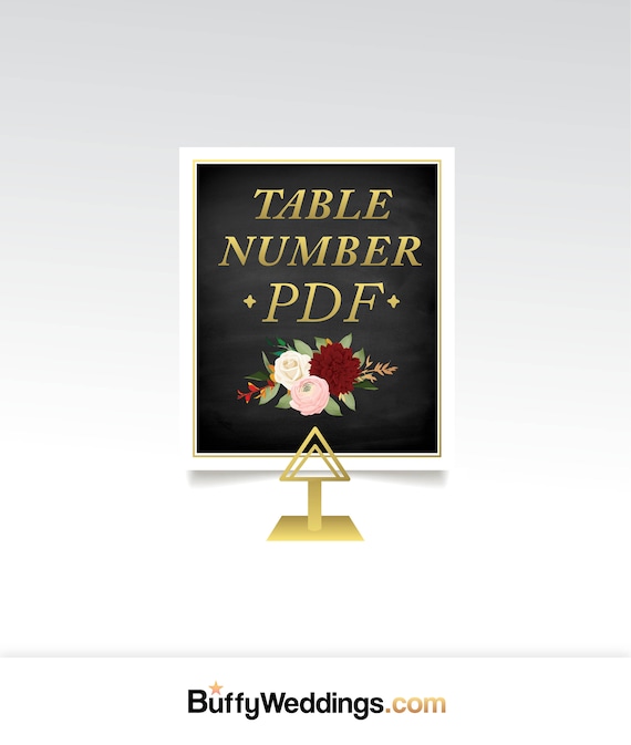 Table Numbers Signs PDF ONLY . Use this listing for any design | Etsy