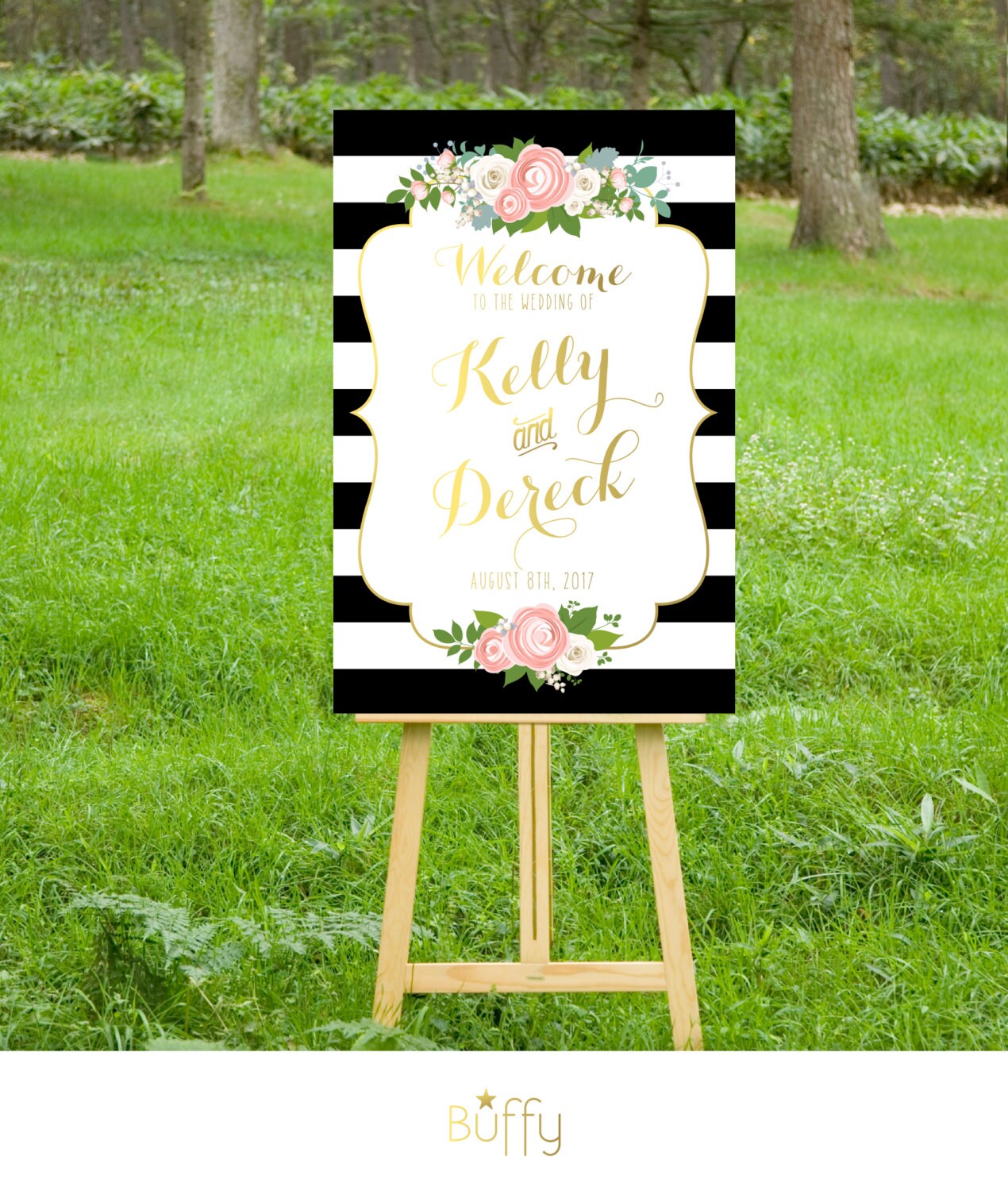 The KELLY . Welcome Wedding Ceremony Sign . Printed on Heavy - Etsy