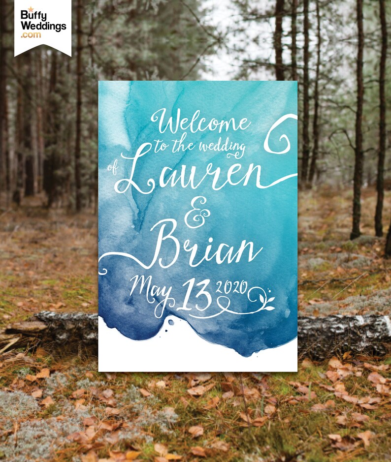 The LAUREN . Welcome Wedding Ceremony Large Printed Sign . | Etsy