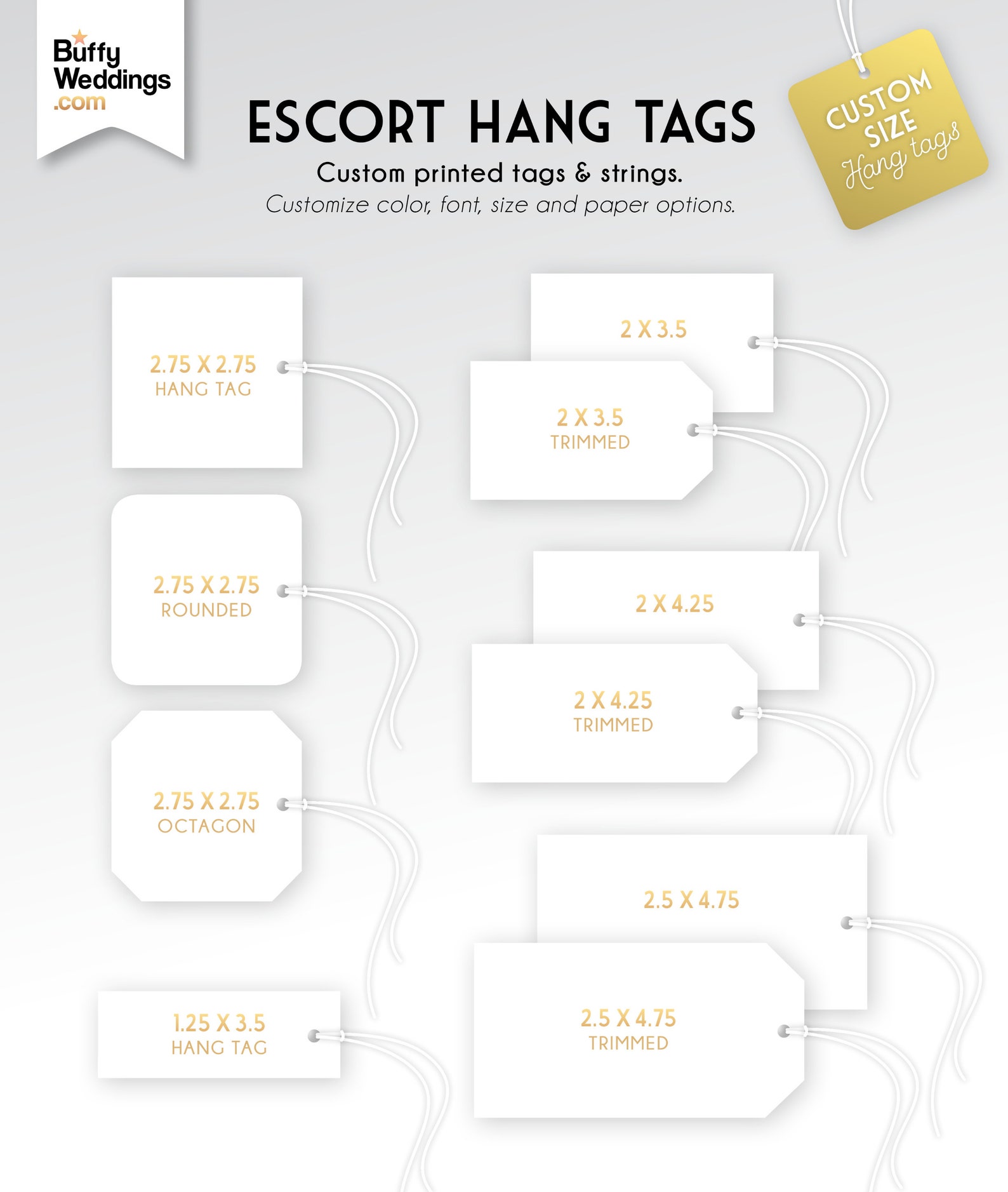 Escort Name Tags & Strings Wedding Escort Card Hang Tags. - Etsy