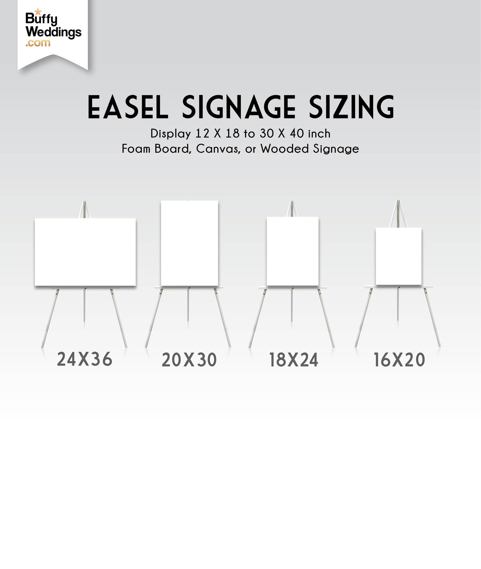 GLITTER Easels . Large Floor Stand Sign Display Gold Silver | Etsy