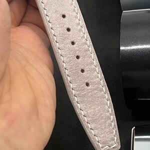 Watch Strap, Light Grey Watch Band in Leather Bund Straps Style ...