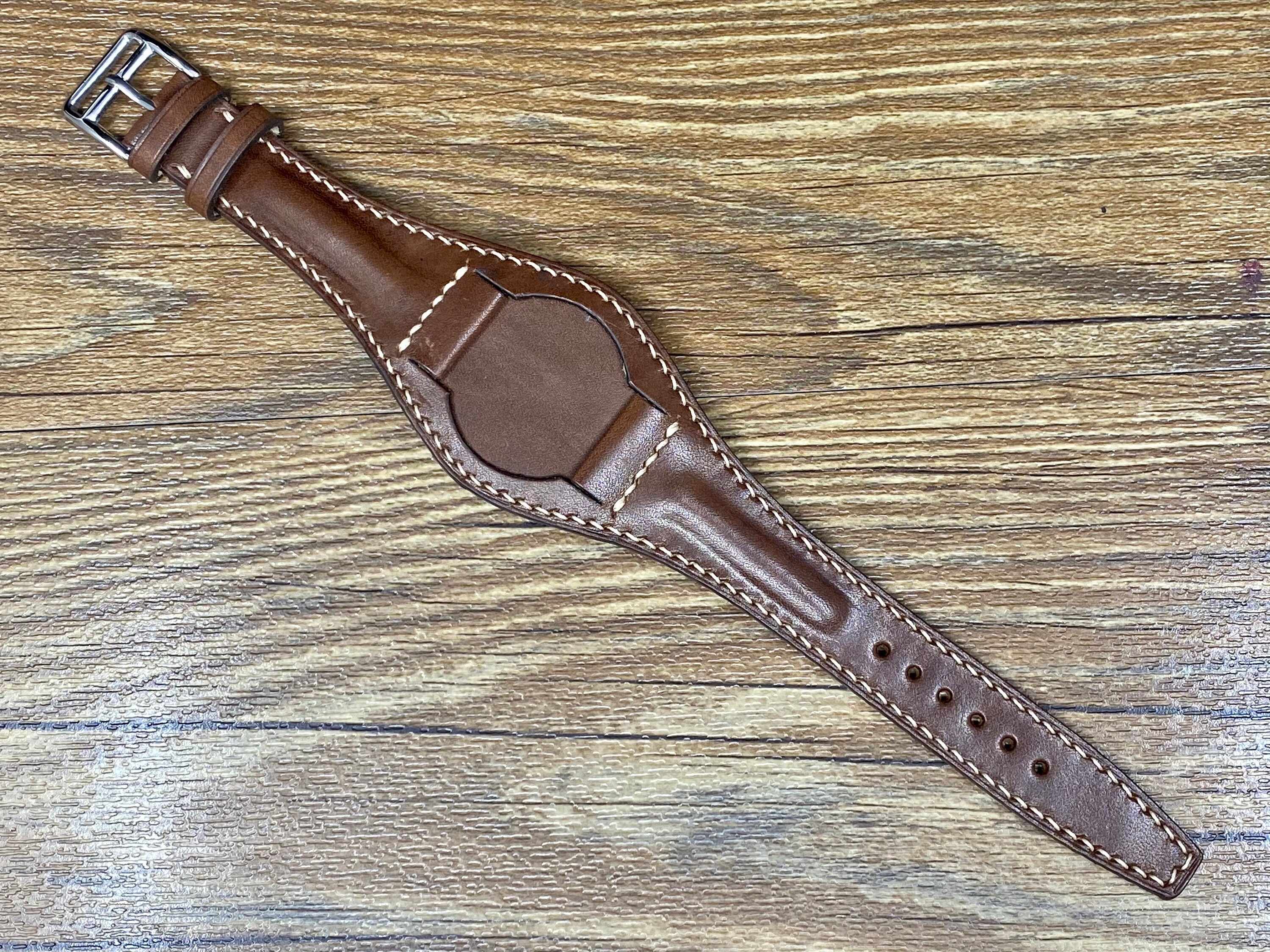 Full Bund Straps Leather Watch Straps 20mm Leather Cuff | Etsy