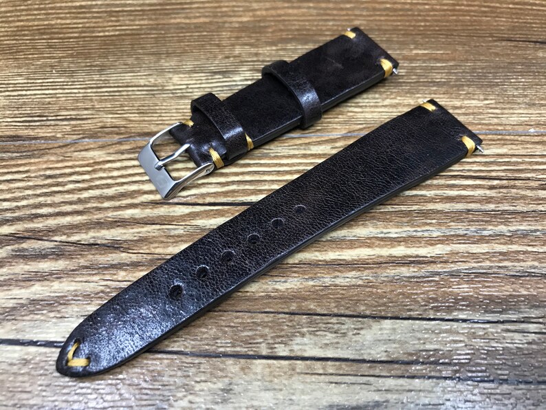 Distress Brown Watch Strap Leather Watch Strap 18mm Leather - Etsy