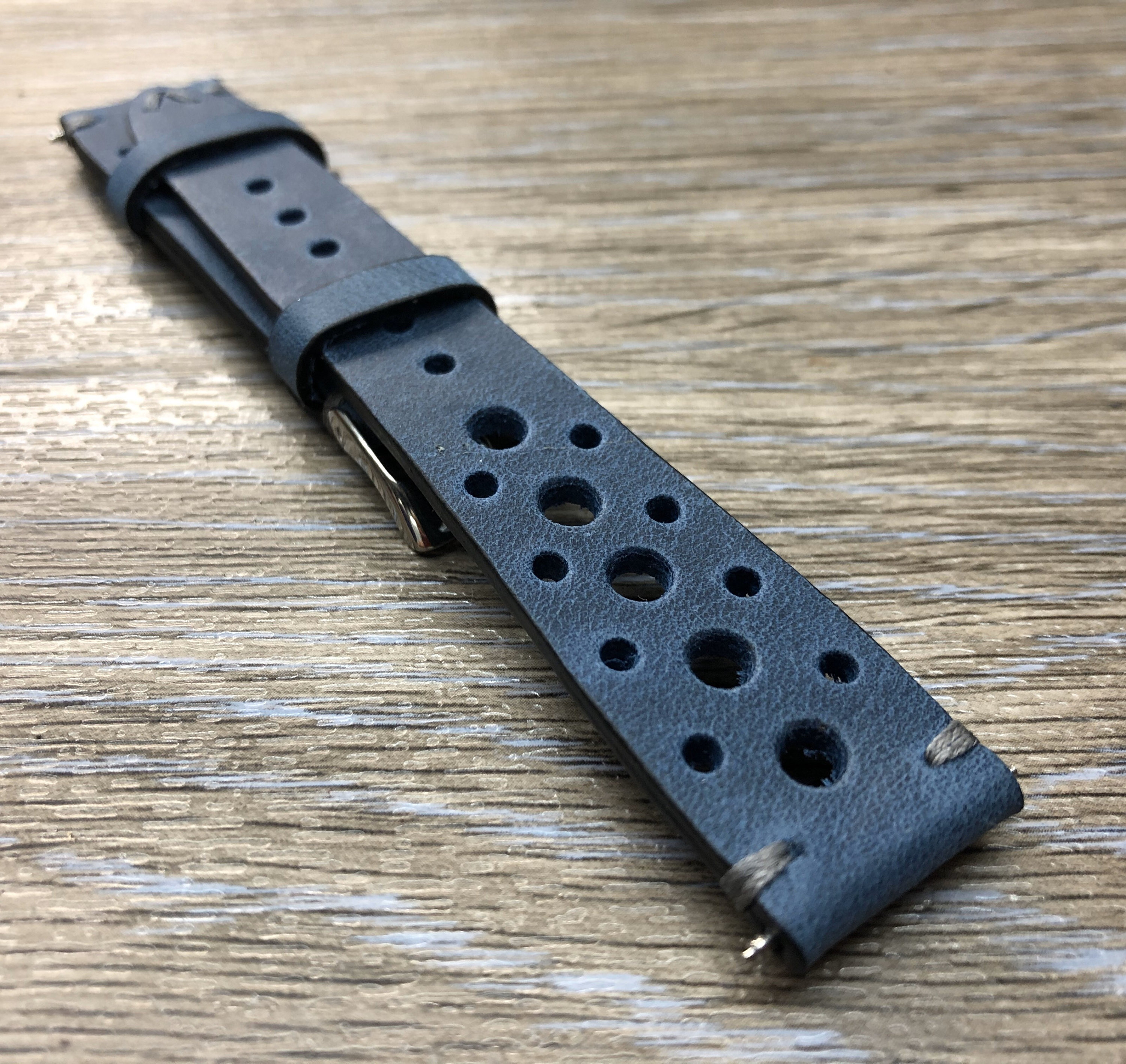 Rally Watch strap Leather watch band Blue watch band Racing | Etsy