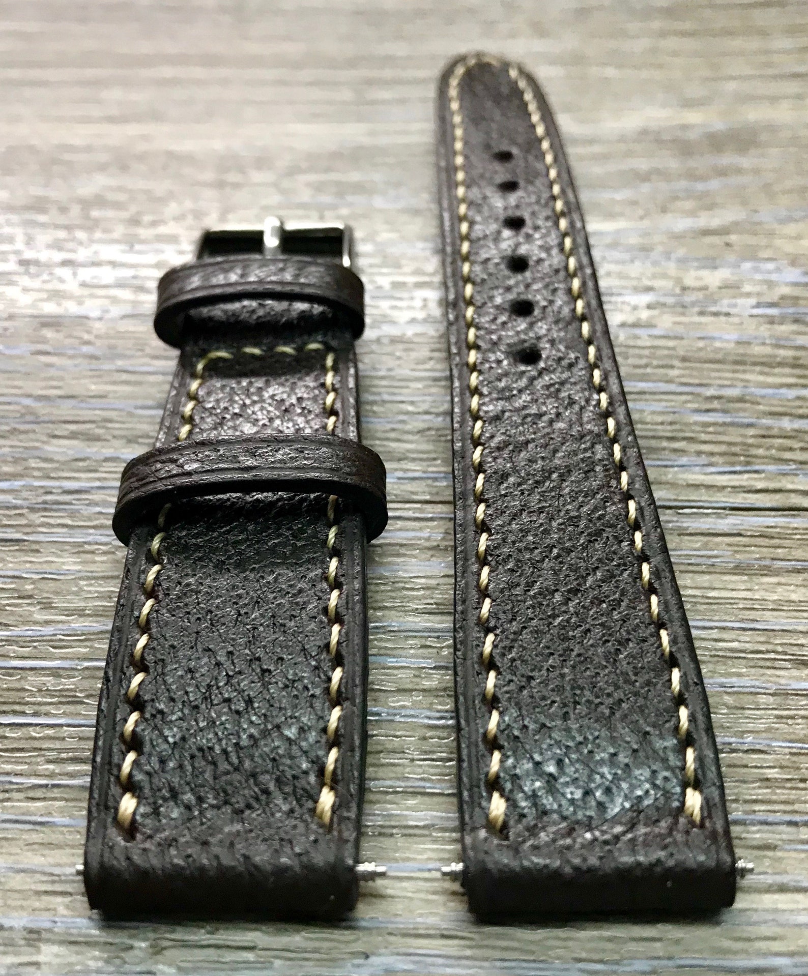 Leather Watch Strap 20mm Leather Watch Band 19mm Distress | Etsy