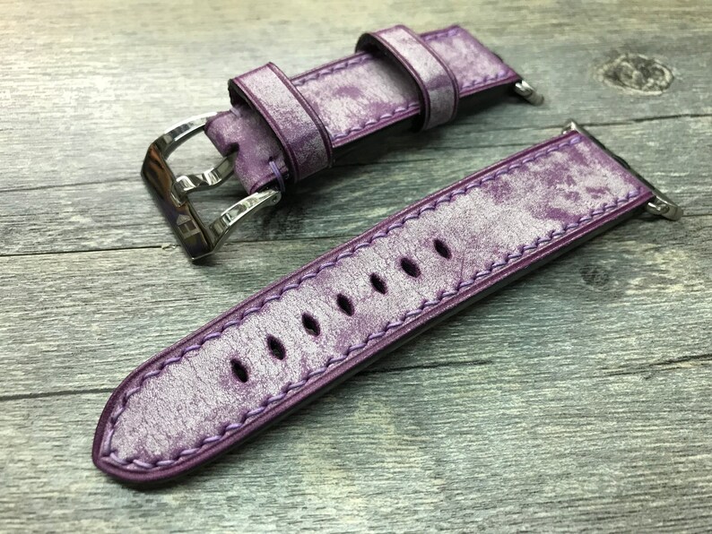 Apple Watch Band, Apple Watch Strap, Purple Watch Band, Leather Watch ...