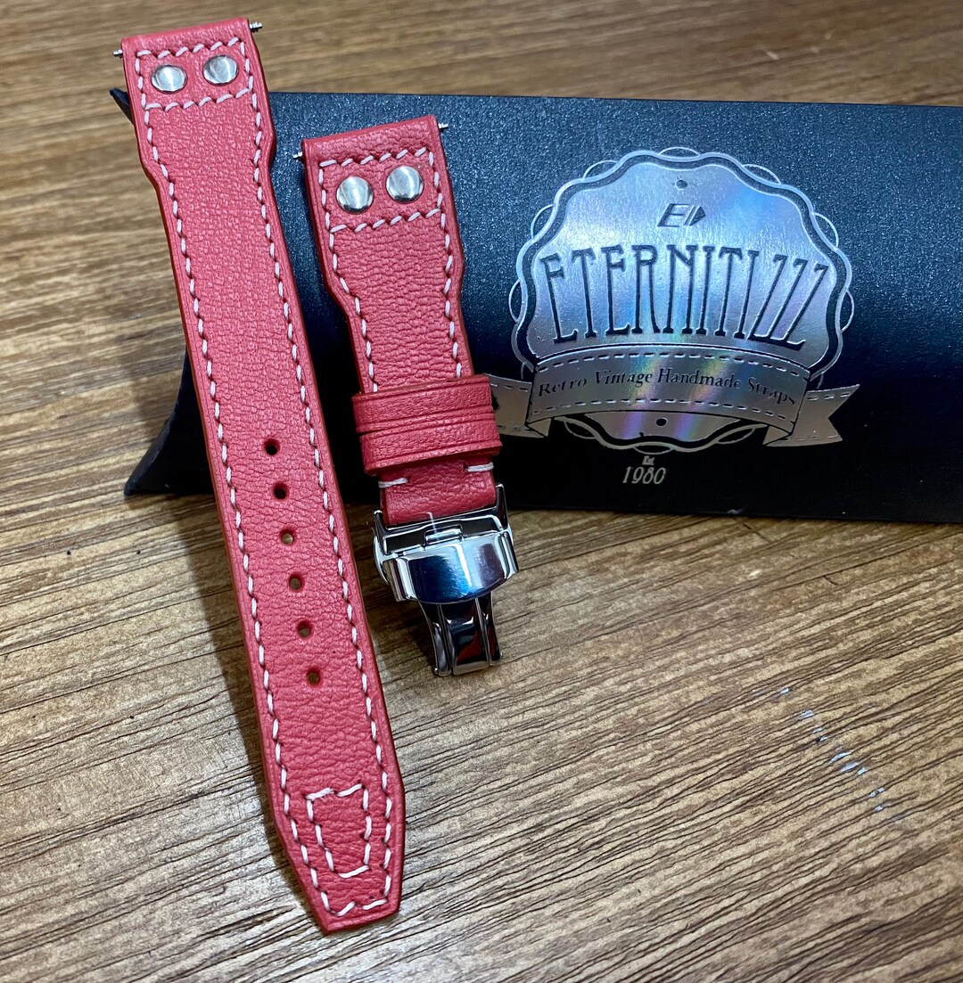 Pilot Watch Strap 22mm, Pilot Band, Watch Strap 20mm, Deployment Clasp ...