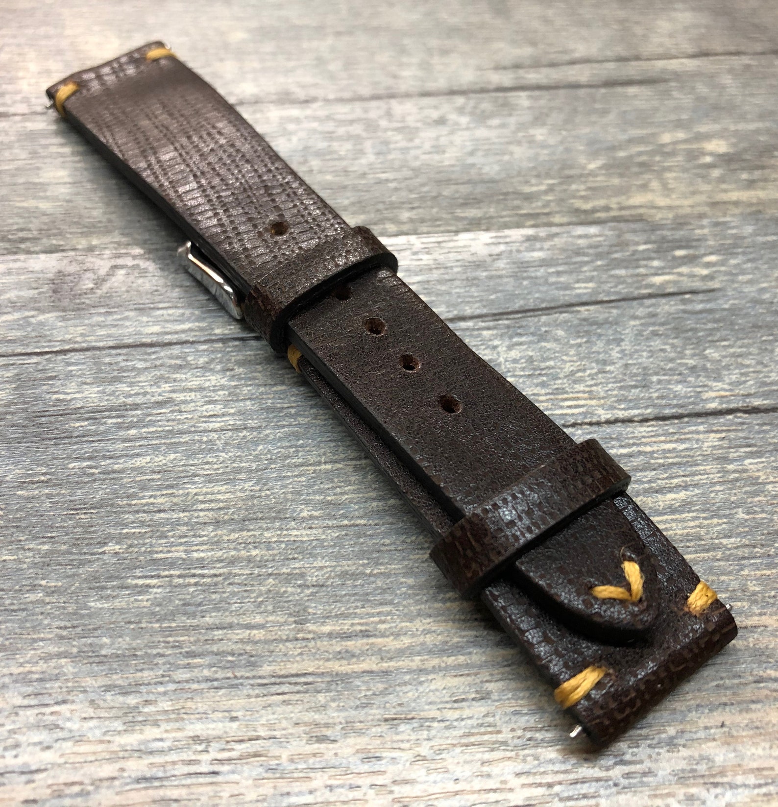Dark Brown Watch Strap, Leather Watch Strap for Men, Watch Strap 20mm ...