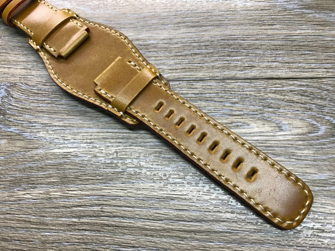Horween Shell Cordovan Cuff Strap Leather Cuff Watch Band | Etsy